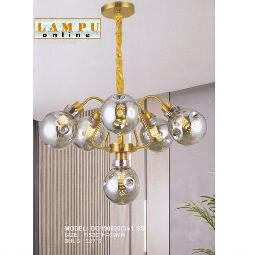 Jual lampu gantung modern minimalis bola kaca bulat DCH-90036-5-1 - AM ...