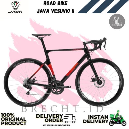 Jual Sepeda Balap Roadbike Java Vesuvio II Discbrake Shimano 105 Mix 700C - Black Red, 48 - Kota ...
