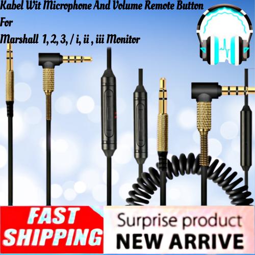 Jual Cable Jack Microphone Headphone Marshall Major 1 2 3 i ii iii ...