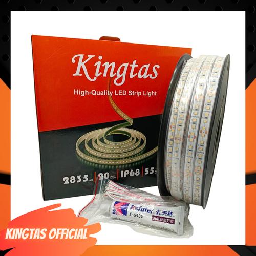 Jual Lampu led strip Kingtas IP68 24V 120Led 30m 2700k 3000k - 3000k ...