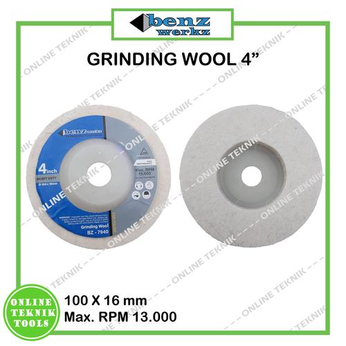 Jual Grinding Wool BENZ 4 Inch Putih / Busa Mata Gerinda Poles ...