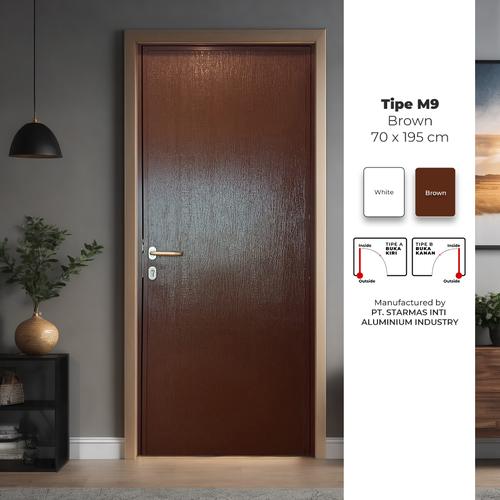 Jual Pintu Aluminium SOLIDOOR M-9 - Brown TYPE-B - Kab. Tangerang - Solidoor Official | Tokopedia