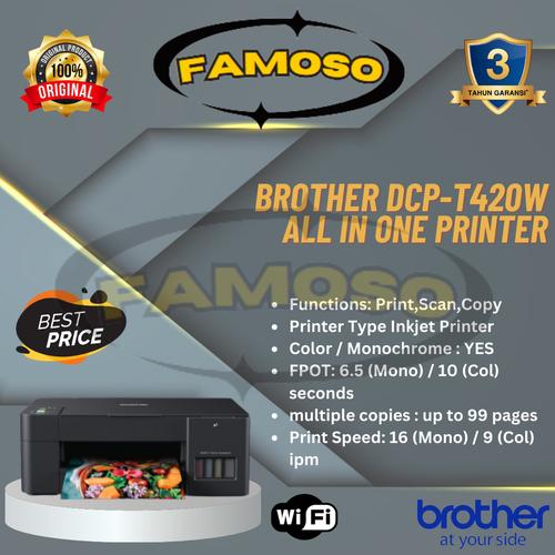 Jual BROTHER DCP-T420W Printer Ink Tank Colour AIO Multifunction T420 ...