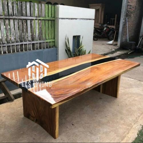 Jual MEJA RESIN EPOXY MEJA MAKAN RESIN KAYU TREMBESI - Kab. Jepara ...