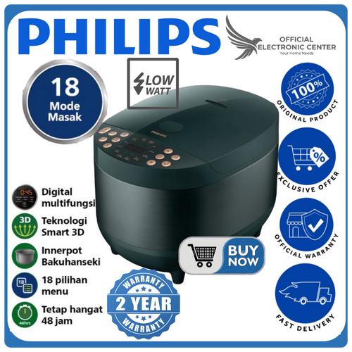 Jual PHILIPS DIGITAL RICE COOKER 1.8L HD4515/91 HD4515 SUPER LOWWAT 18 ...