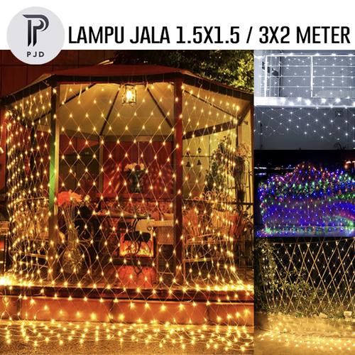 Jual Lampu Natal Hias Lampu Led Jala Jaring Net Light 3x2 M / 1.5x1.5 m ...