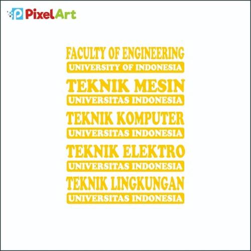 Jual CUTTING STIKER KAMPUS UNIVERSITAS INDONESIA MOBIL MOTOR - Kab ...
