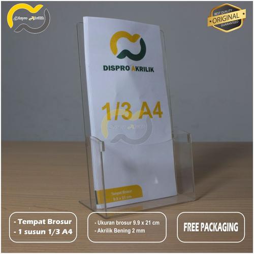 Jual Tempat brosur / Tempat brosur akrilik Variasi - 3susun 1/3 A4 ...