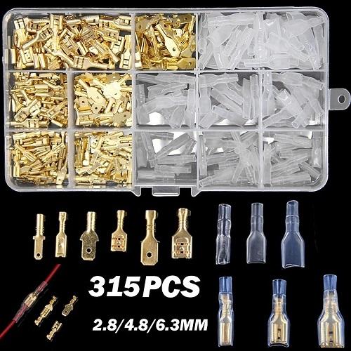 Jual 315 PCS Terminal Wire Crimp Insulated Connector Skun Kabel Male ...