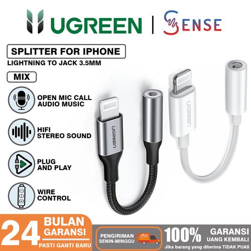 Jual UGREEN Converter Splitter Lightning To Jack 3.5mm IPHONE 11,12 ,13 ...