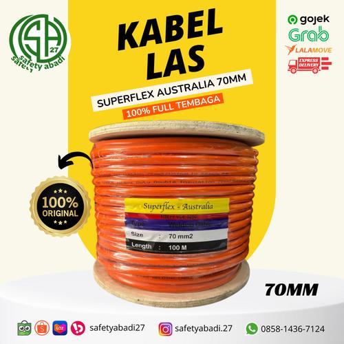 Jual KABEL LAS/WELDING KABEL SUPERFLEX 70MM FULL TEMBAGA - Biru, 70 MM ...