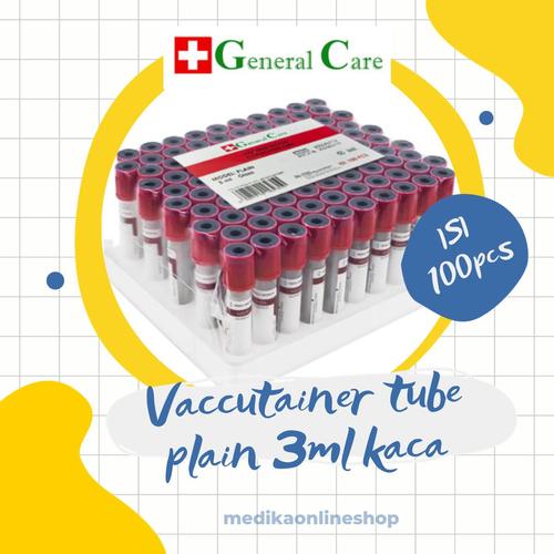 Jual Vaccutainer Tube Plain (RED) Glass / Tabung Darah 3ml Kaca - GC ...