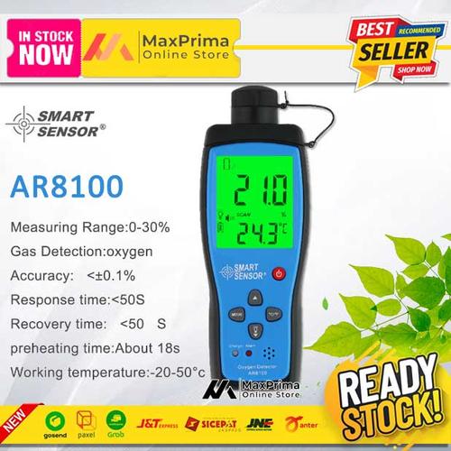 Jual Oxygen Tester Smart Sensor AR8100 Oksigen Detector O2 Analyzer AR ...
