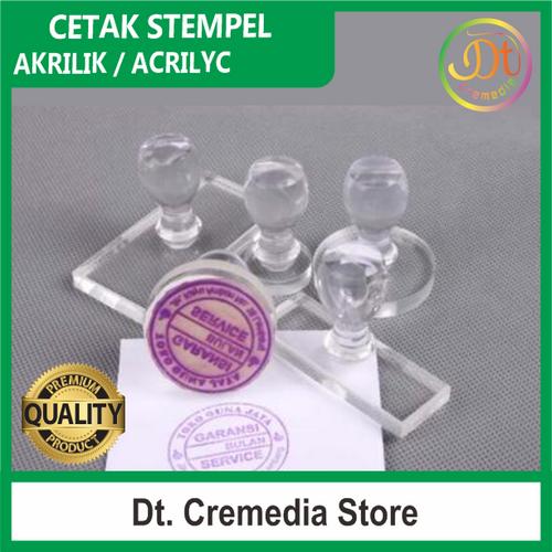 Jual Cetak Stempel Akrilik Bulat Cetak Stempel Gagang Acrylic Bentuk ...