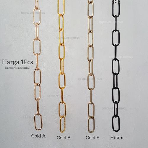 Jual Rantai untuk lampu gantung warna gold dan hitam (size medium ...
