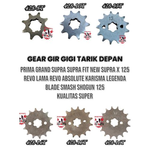 Jual GEAR TARIK DEPAN 428-8T 9T 10T 11T 12T 13T 14T 15T 16T KUALITAS ...
