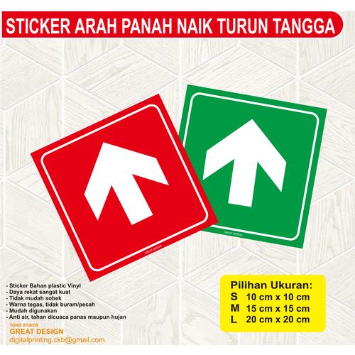 Jual Stiker Tanda Panah / Rambu Arah Panah / Sign Arah Panah - S MERAH ...