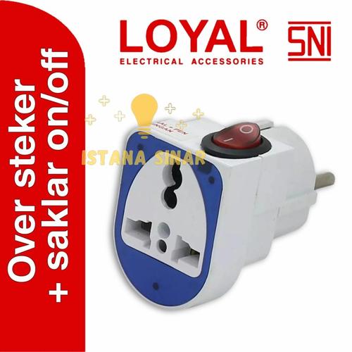Jual Over steker + Saklar Sambungan universal colok listrik / colokan ...