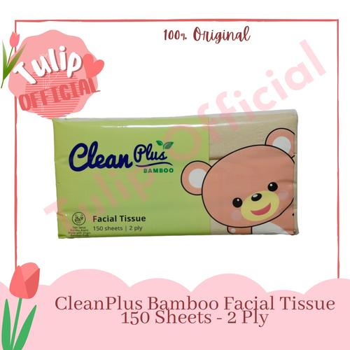 Promo Tissue Facial BAMBOO Clean Plus 150 Sheets 2 Ply Bahan Serat ...