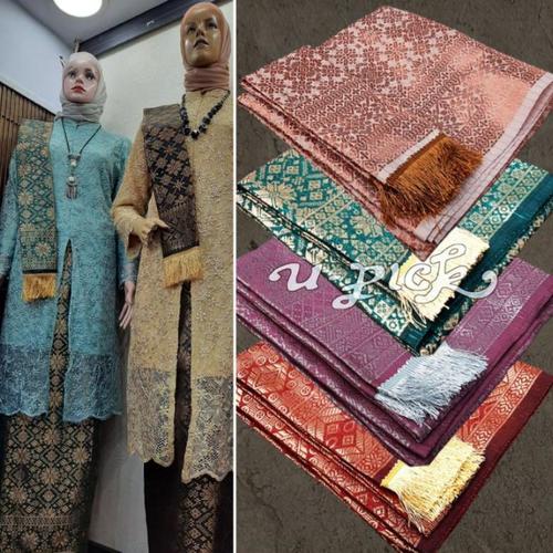 Jual SONGKET LILIT + SELENDANG STANDAR - Hitam gold, Selendang aja ...