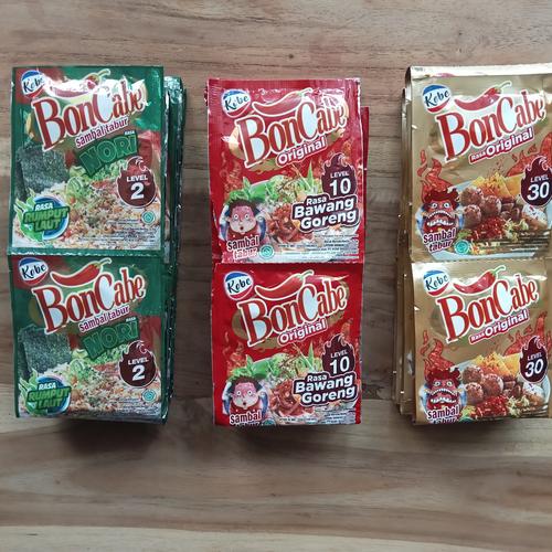 Jual Bon Cabe Sambal tabur level 3 10 50 Sachet - Original Lvl 30 ...
