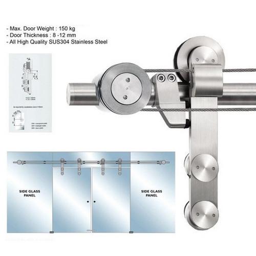 Jual Rel Pintu Kaca Geser/ Sistem Sinkronisasi Pintu Geser Kaca ...