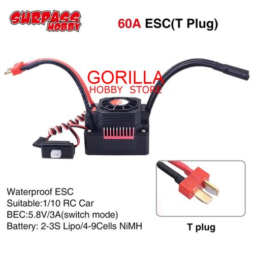 Jual surpass hobby esc brushless 35A 45A 60A rc car brushless wltoys ...
