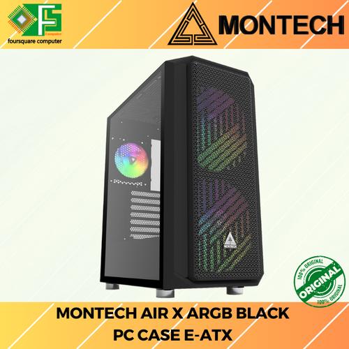 Jual Casing PC Montech AIR X Black + 3x ARGB Fan | CPU Case E-ATX - Kota Bandung - Foursquare ...