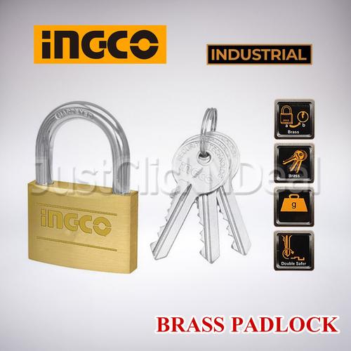 Jual Ingco Brass Padlock 30 40 50 60 70 mm Gembok Pintu Pagar Kuningan ...