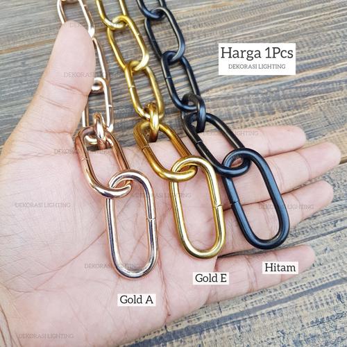 Jual Rantai untuk lampu gantung warna hitam dan gold (size large ...