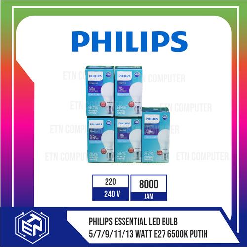 Jual LED BULB ESSENTIALS PHILIPS 5W, 7W, 9W, 11W, 13W, GARANSI RESMI ...