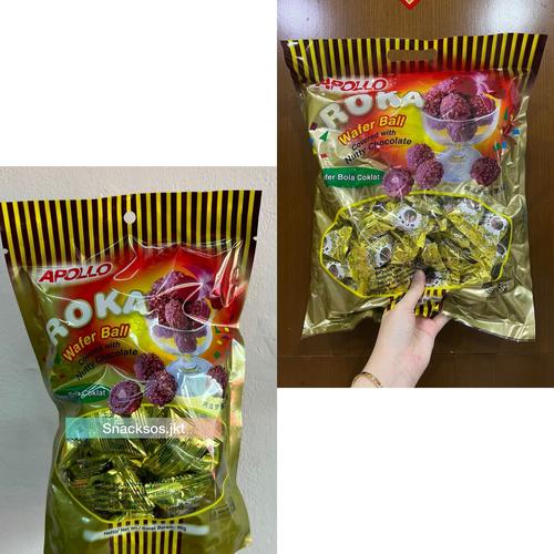 Jual APOLLO ROKA WAFER BALL COVERED WITH NUTTY CHOCOLATE 420GR / 300GR ...