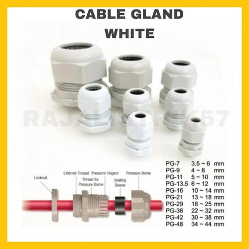 Jual PG Kabel Cable Gland putih PG9, PG11, Sampai PG36 - PG 25 - Kota ...