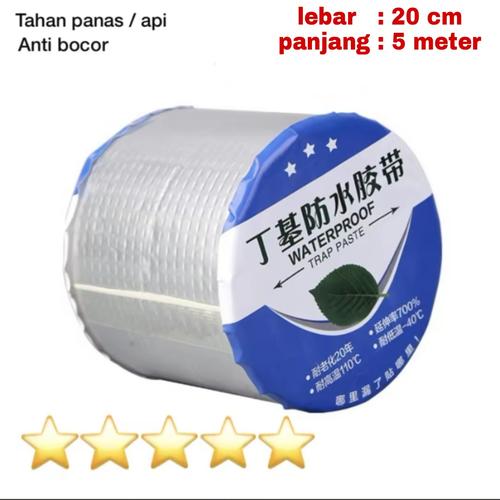 Jual waterproof, lak ban aluminium foil, lem anti bocor, lem penambal bocor - silver, 15cm X 5 ...