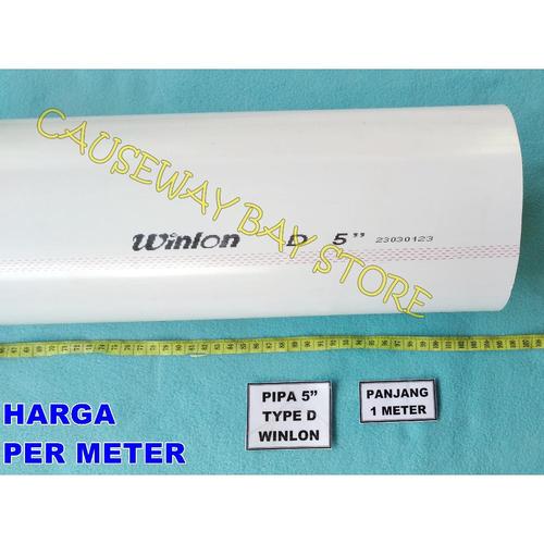 Jual PIPA PVC 5 INCH TYPE D PUTIH (1 METER) - Jakarta Barat - Alat ...