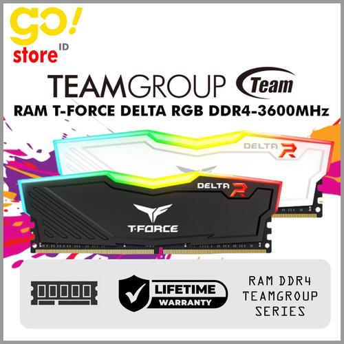 Jual RAM TeamGroup TFORCE DELTA DDR4 16GB/32GB/64GB 3600MHz CL18 ...