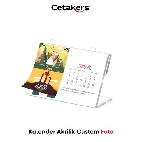 Jual KALENDER DUDUK AKRILIK DEKORASI MEJA KANTOR RUANGAN SOUVENIR ...