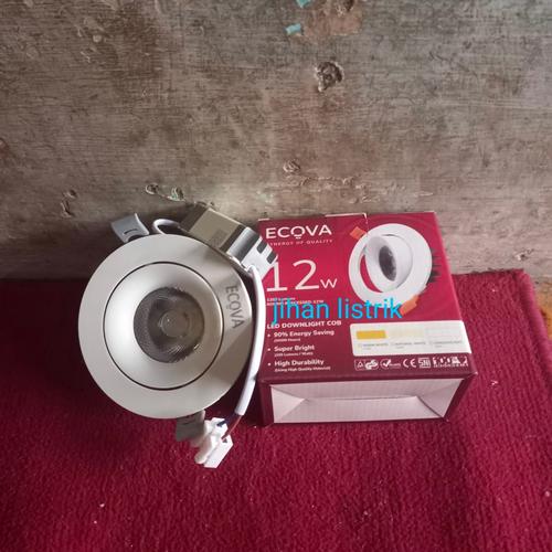 Jual downlight led cob 7watt/12watt putih/natural/kuning ecova/spotlight - Kuning, 7watt ...