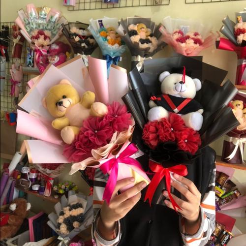 Jual buket boneka wisuda ulang tahun murah hadiah graduation bucket ...