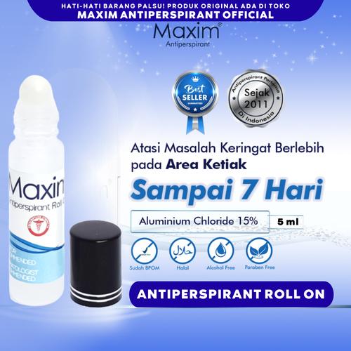 Jual Maxim Antiperspirant 5ml Roll On Obat Keringat Berlebih dan Bau ...