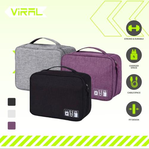 Jual TAS DIGITAL TRAVEL POUCH BAG USB CABLE - Abu-abu - Jakarta Utara ...