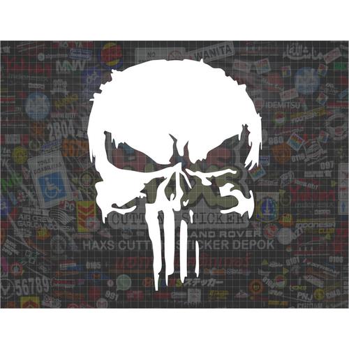 Jual Cutting Sticker The Punisher New Logo V.2 Ukuran 24x32 - Putih ...