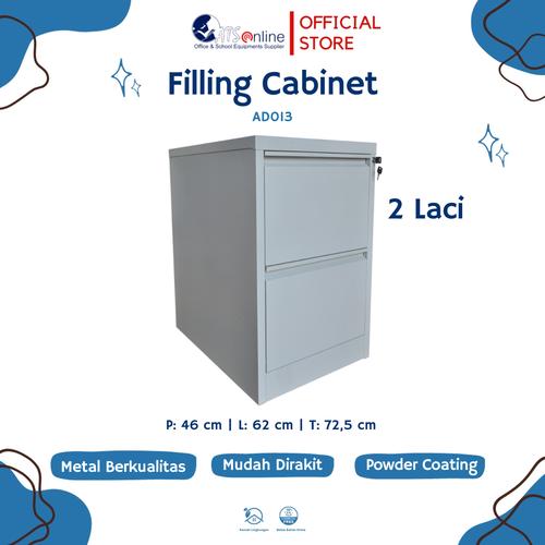 Jual Lemari Filling Cabinet Rak Besi untuk Arsip Kantor 2 Laci RIONE ...
