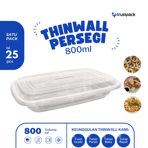 Jual Thinwall Rectangle 800ML,1050ML,1250ML,1500ML Persegi Panjang ...