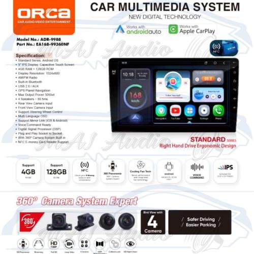 Jual Head Unit Android Orca New Standar RAM 4/128GB + Kamera 360 - 9 ...
