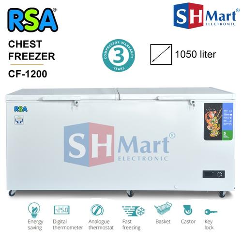 Promo CHEST FREEZER RSA 1050 LITER CF-1200 / FREEZER BOX RSA CF 1200 ...