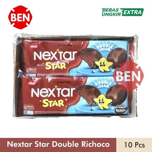 Jual Nabati Nextar Star Double Cream RICHOCO 1 Box 10 Pcs Chocolate ...
