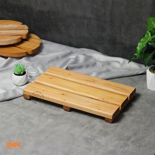 Jual Plate Display Kayu Mahoni/Display Rak Kayu - INPI House - persegi ...
