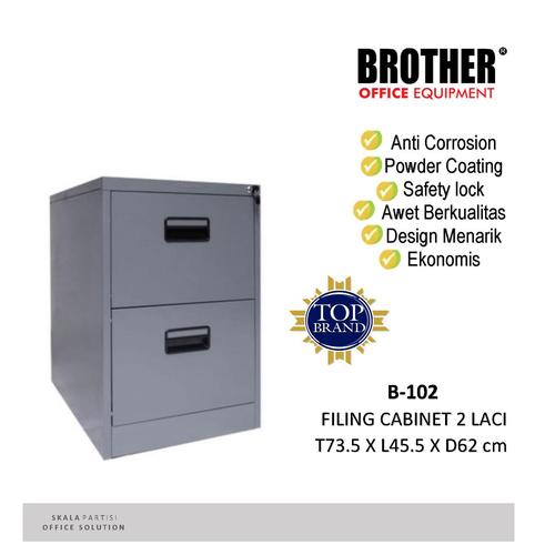 Jual Lemari Arsip Besi Filling Cabinet 2 Laci Brother B-102 Lemari File ...