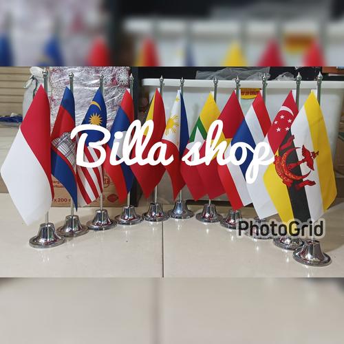 Jual Tiang Meja Stenlis + Bendera Negara Asean - Jakarta Pusat - BILLA ...